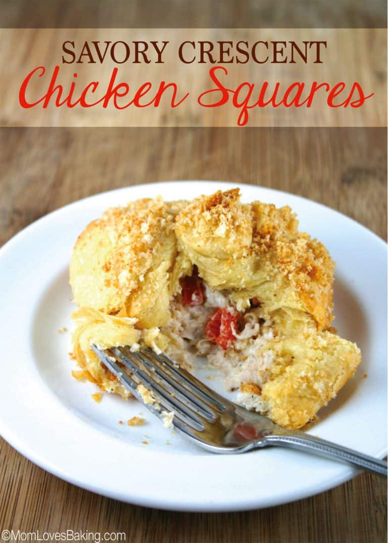 Savory Crescent Chicken Squares - Mom Loves Baking