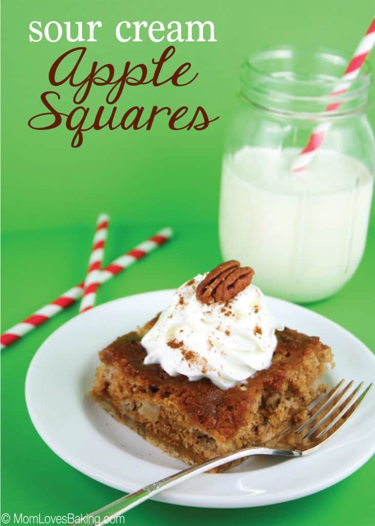 Sour Cream Apple Squares - Mom Loves Baking