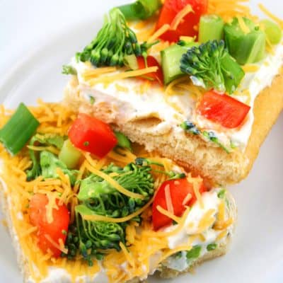 Cold Veggie Pizza Appetizer - Mom Loves Baking