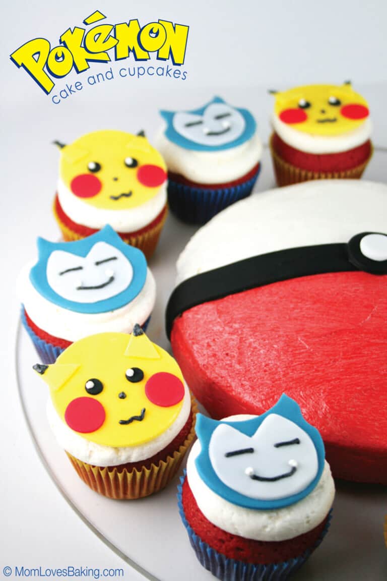 Pokémon Cake and Cupcakes - Mom Loves Baking
