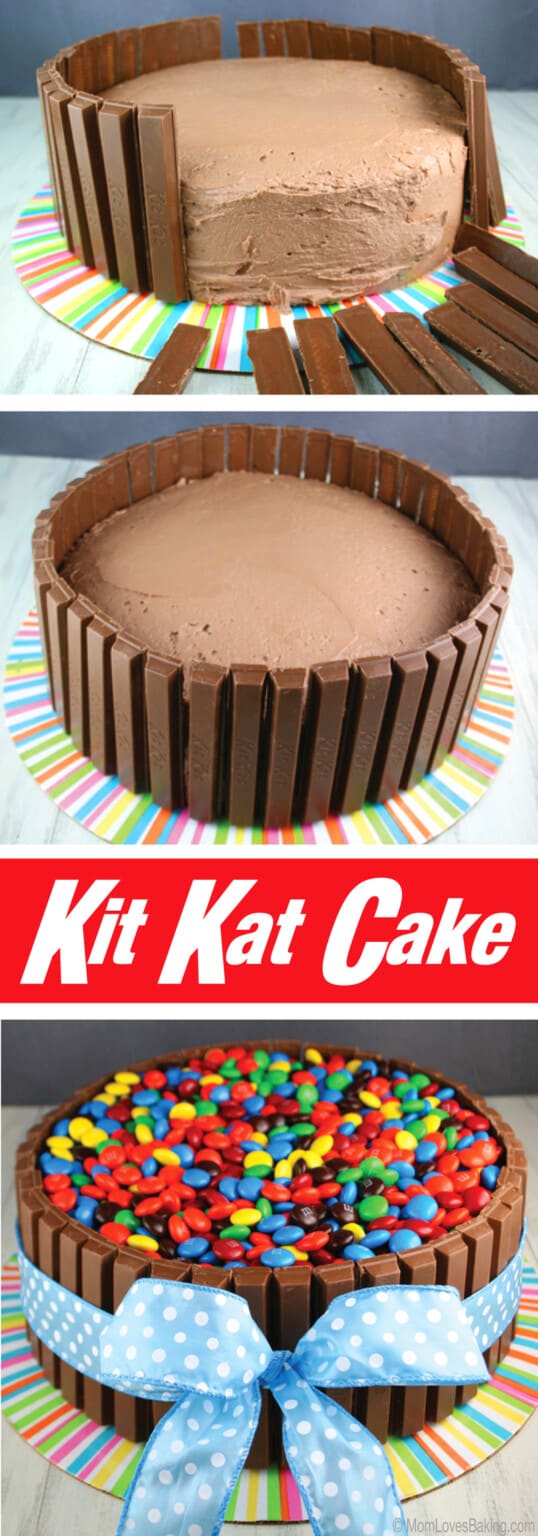 Kit Kat Candy Bar Cake - Mom Loves Baking