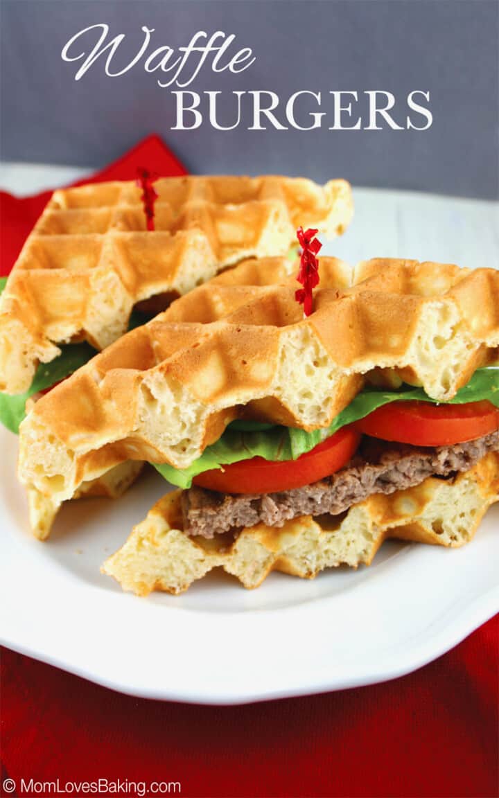 [Ad] Waffle Burgers - Mom Loves Baking