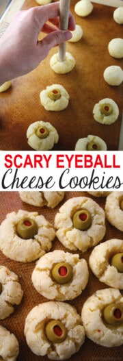 Scary Eyeball Cheese Cookies {+ DIY You've Been BOO-ed!} - Mom Loves Baking