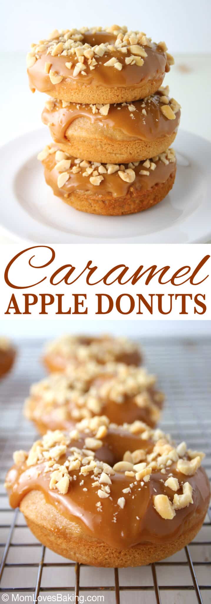 Homemade Caramel Apple Donuts - Mom Loves Baking
