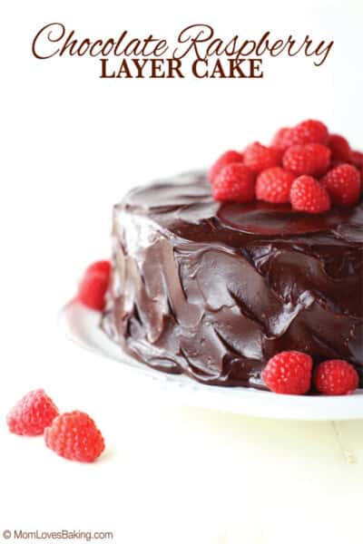 The Best Chocolate Raspberry Layer Cake - Mom Loves Baking
