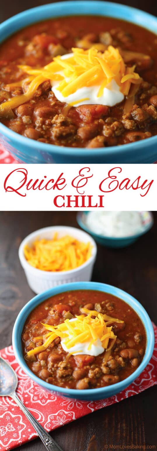 Quick and Easy Chili - Mom Loves Baking