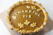 Thankful Pumpkin Pie - Mom Loves Baking