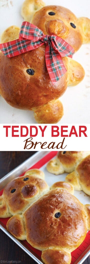 Teddy Bear Bread - Mom Loves Baking