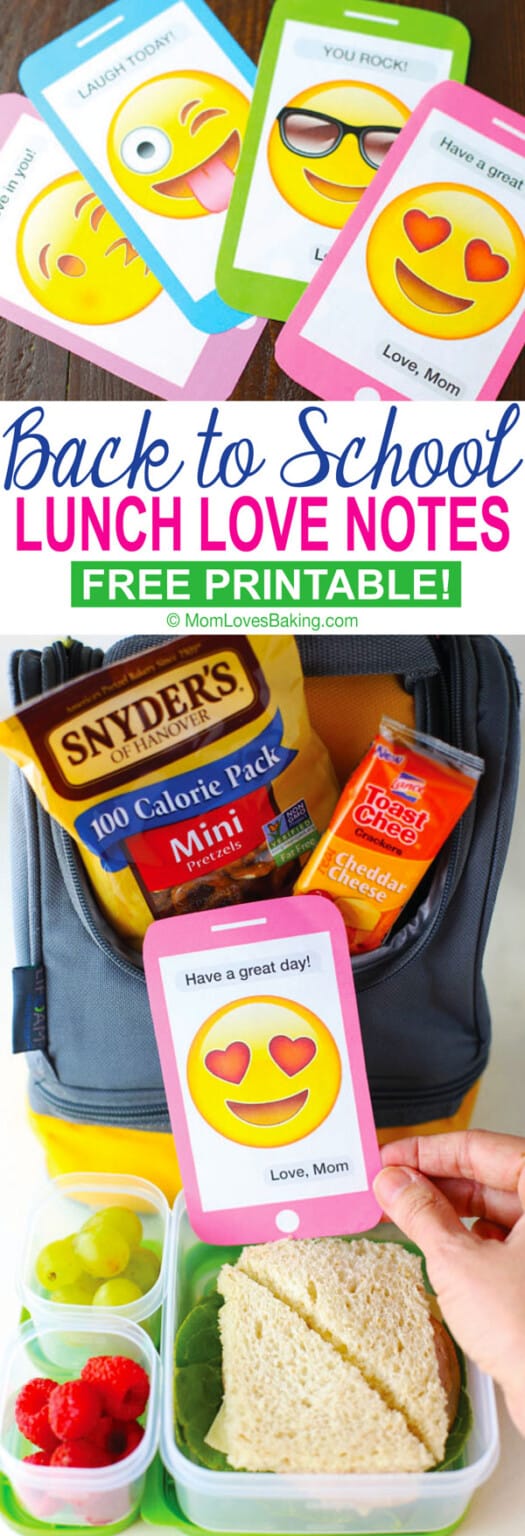 Back to School Lunch Love Notes - Mom Loves Baking