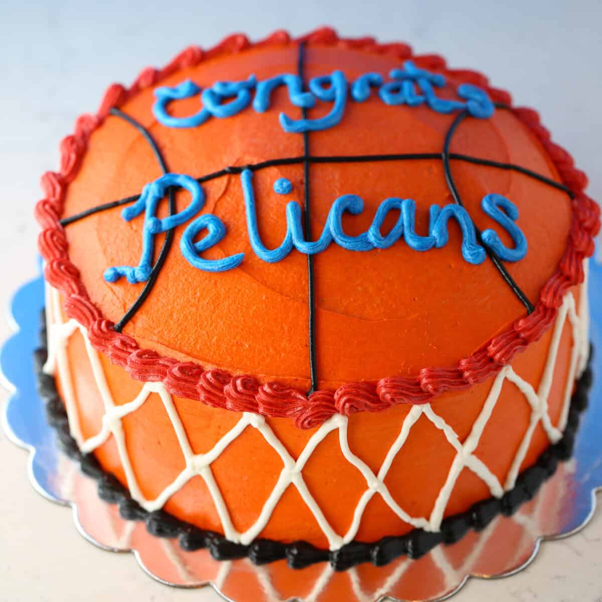 Basketball Cake Decorating Ideas Basketball Cake Tutorial {Easy Round