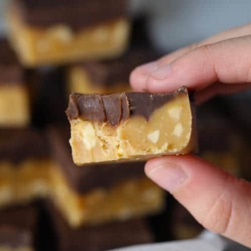 Easy Peanut Butter Chocolate Fudge - Mom Loves Baking