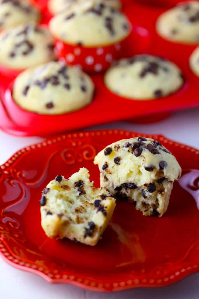 Bakery Style Chocolate Chip Muffins - Mom Loves Baking