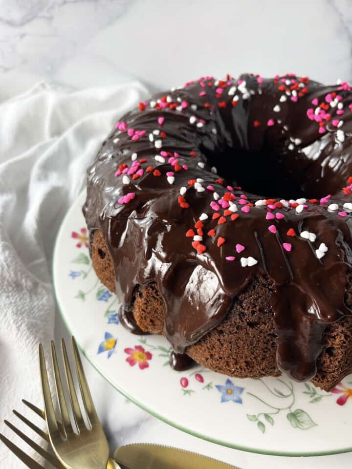 Double Chocolate Chip Bundt Cake - Mom Loves Baking