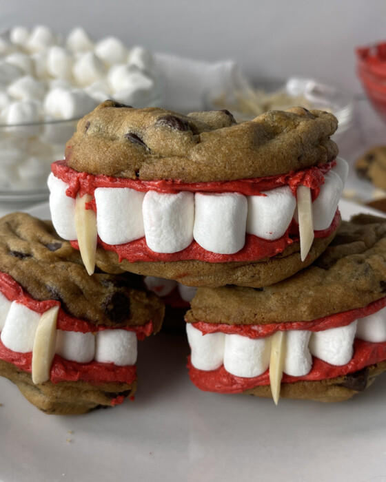 How to Make Easy Halloween Vampire Cookies - Mom Loves Baking