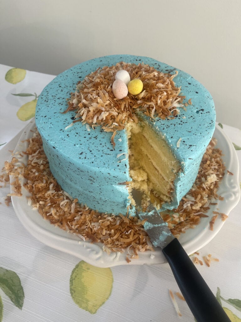 How to Make the Best Robin's Egg Cake for Easter - Mom Loves Baking