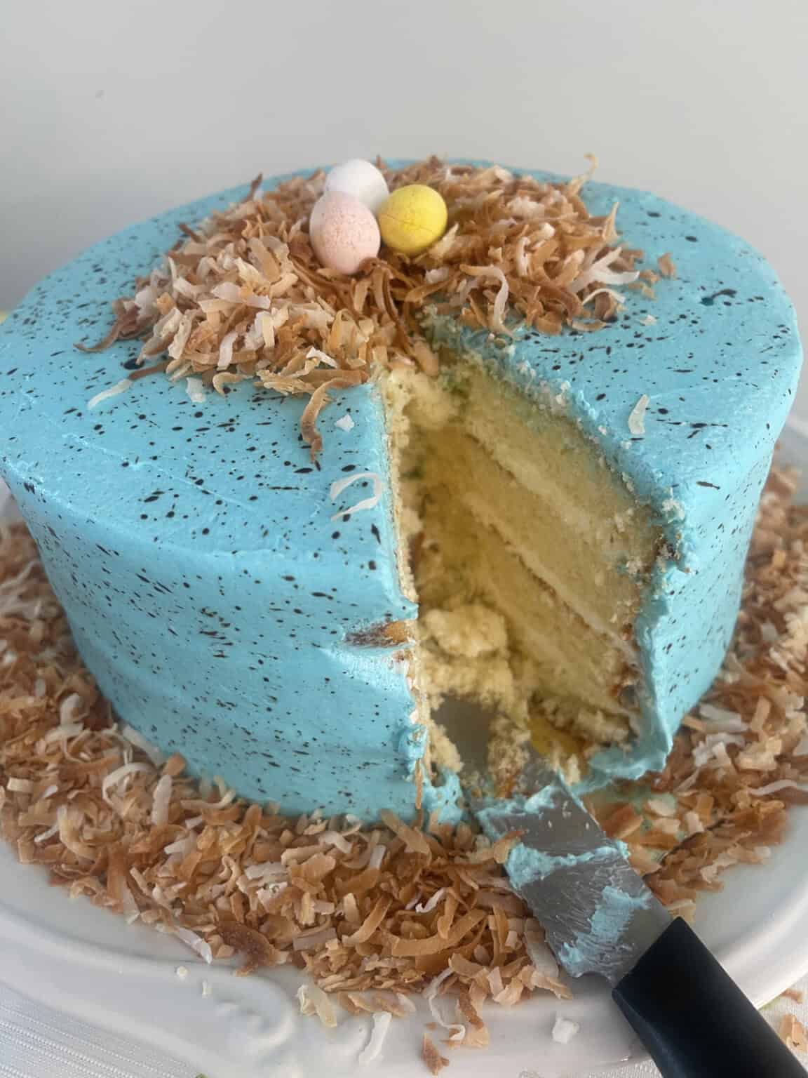 How to Make the Best Robin's Egg Cake for Easter - Mom Loves Baking