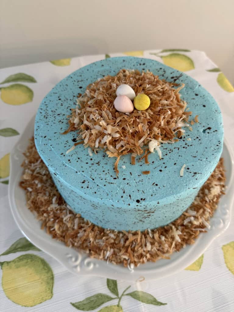 How to Make the Best Robin's Egg Cake for Easter - Mom Loves Baking