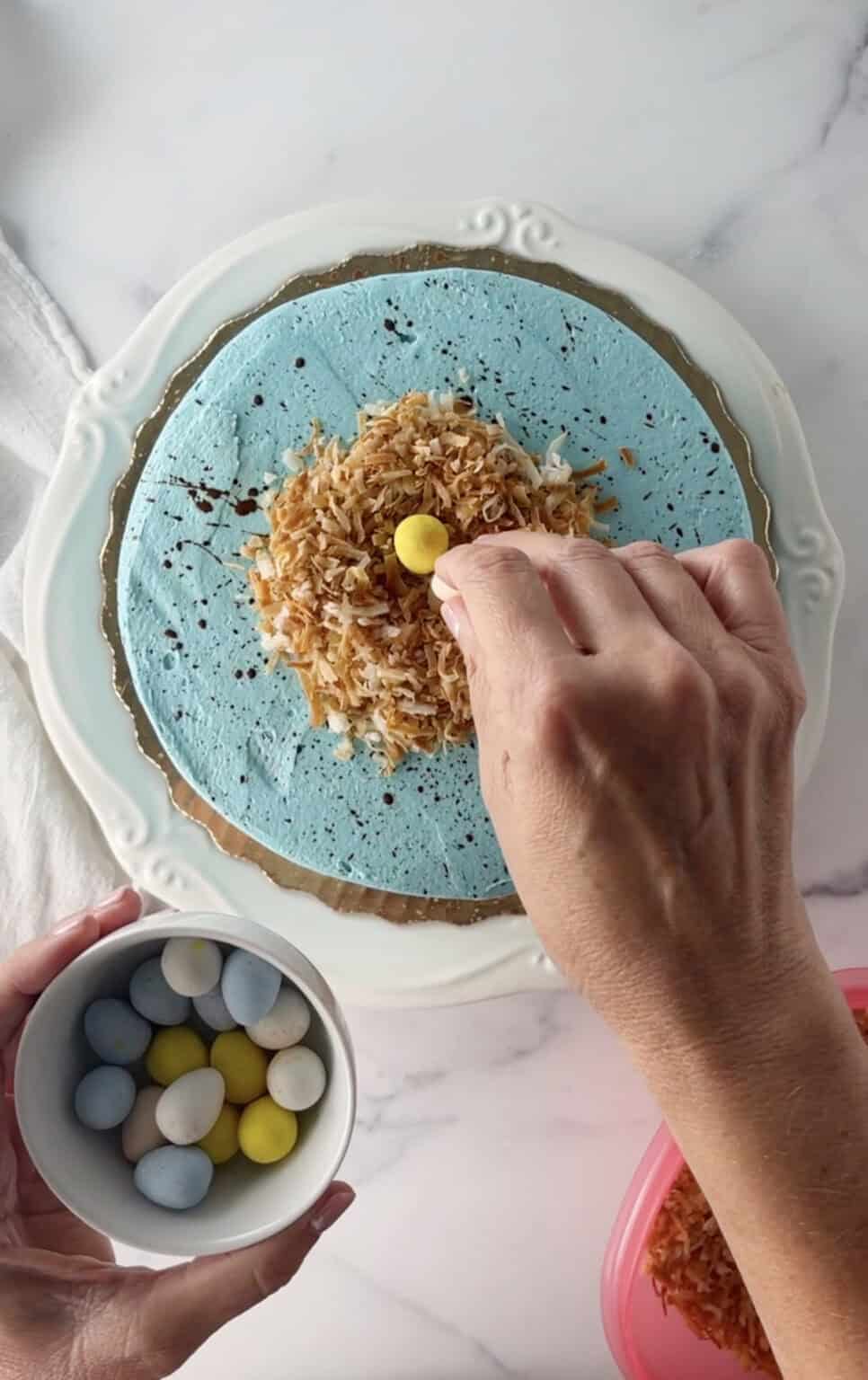 How to Make the Best Robin's Egg Cake for Easter - Mom Loves Baking