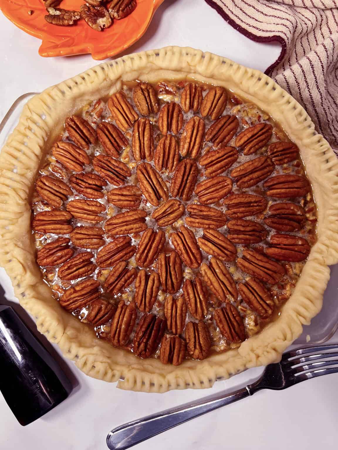 Pecan Pie Recipe Made With Homemade Pie Crust - Mom Loves Baking