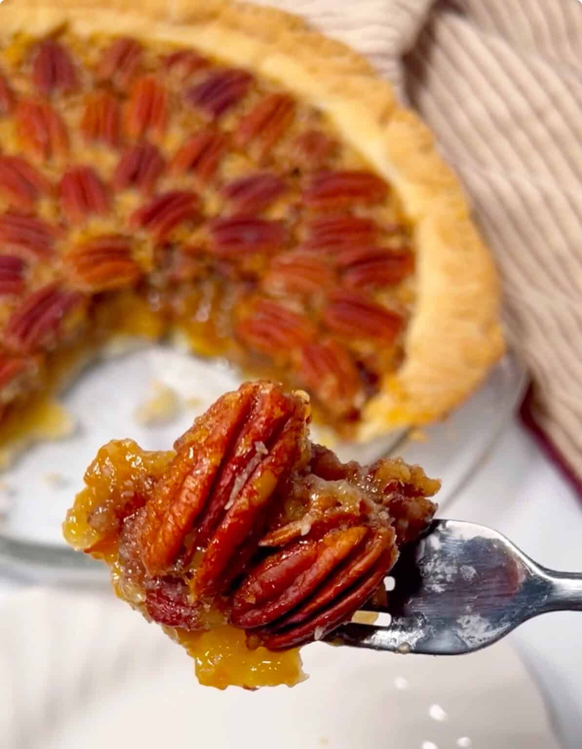 Pecan Pie Recipe Made With Homemade Pie Crust - Mom Loves Baking